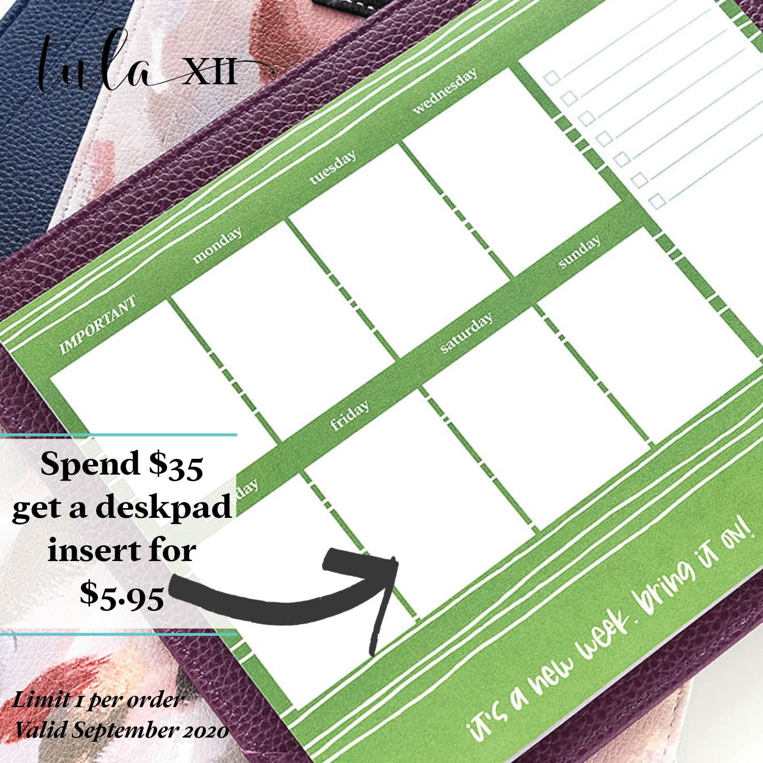 Check out our monthly specials for your planner | Tula Xii