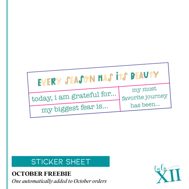 Check out our monthly specials for your planner | Tula Xii